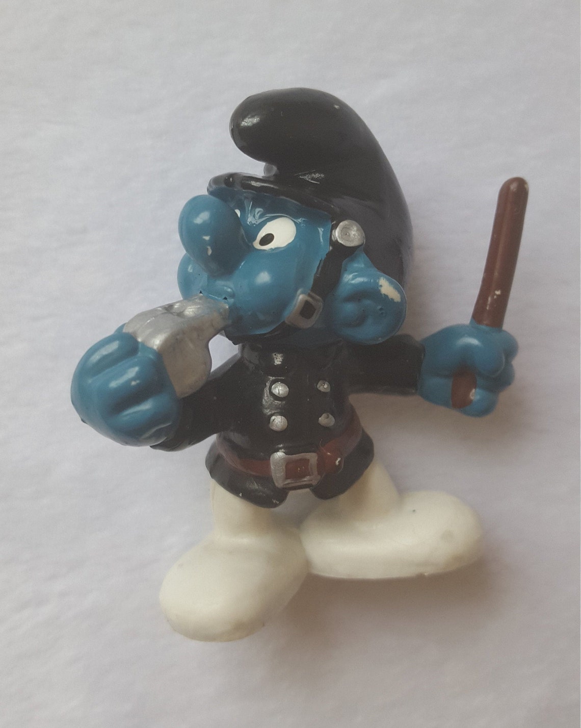 Police Officer Smurf PVC Figure Policeman Smurf Figurine From - Etsy