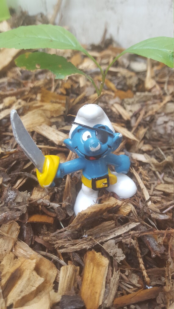 Pirate Smurf PVC Figure Smurf With Sword Figurine | Etsy