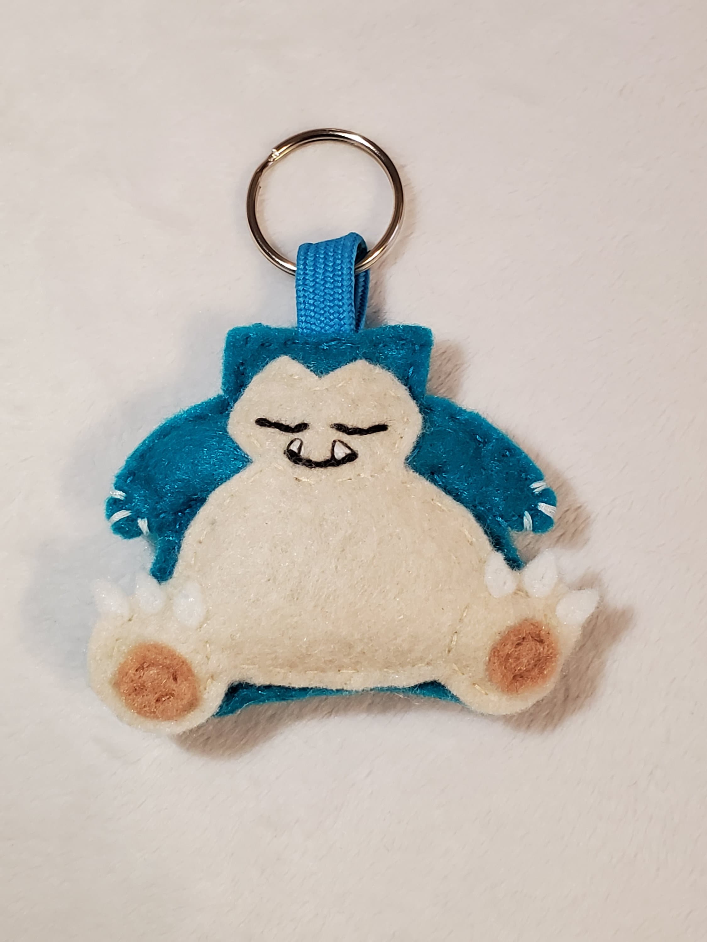 Snorlax Felt Plush Keychain, Handmade Stuffy - Etsy
