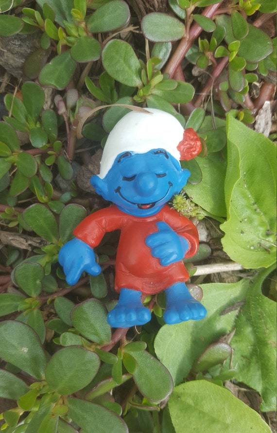 Sleeping Smurf PVC Figure Sleepy Smurf Figurine From 1982 - Etsy