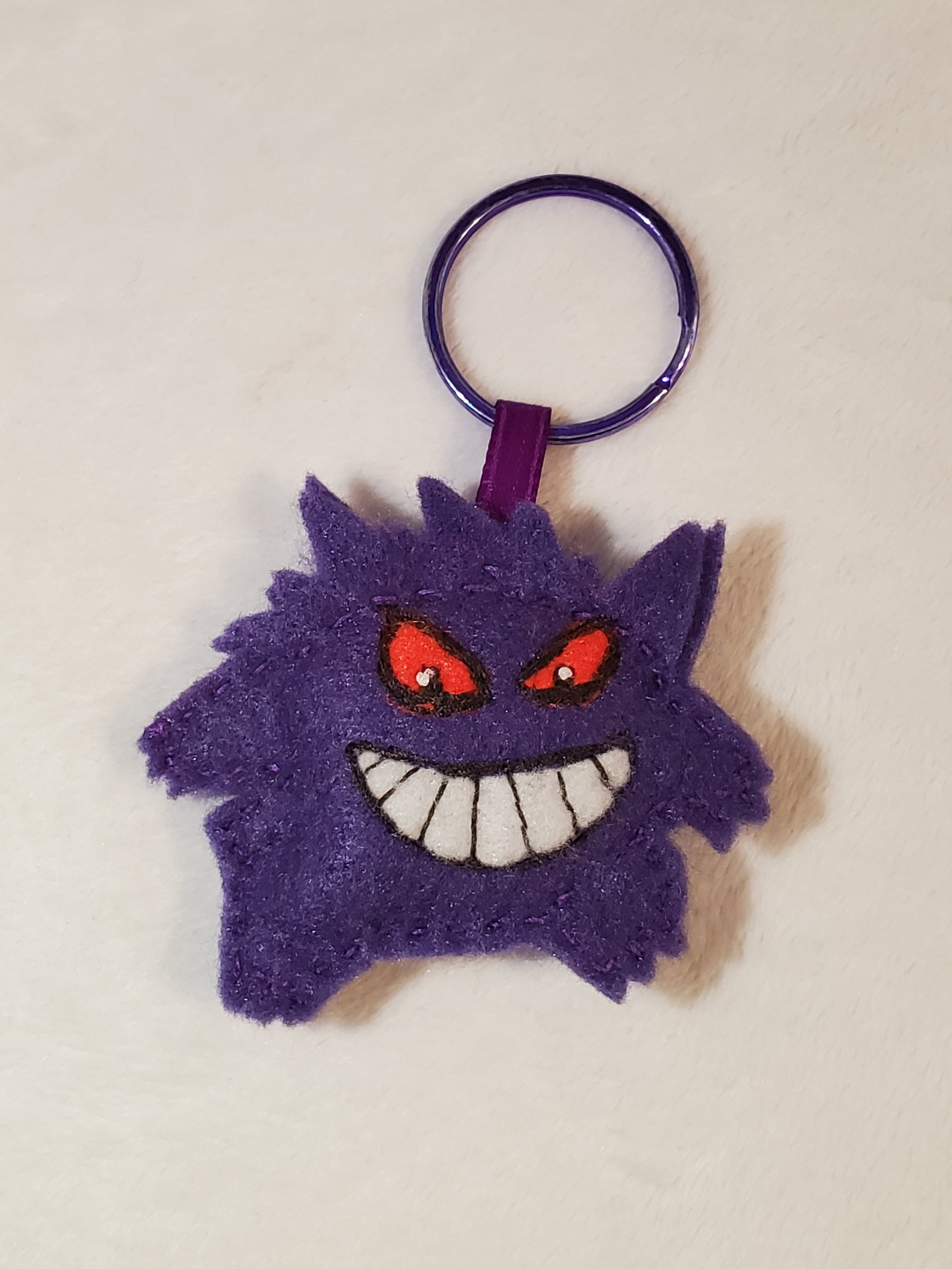 Handmade Gengar Pokemon Felt Plush Keychain - Etsy Canada