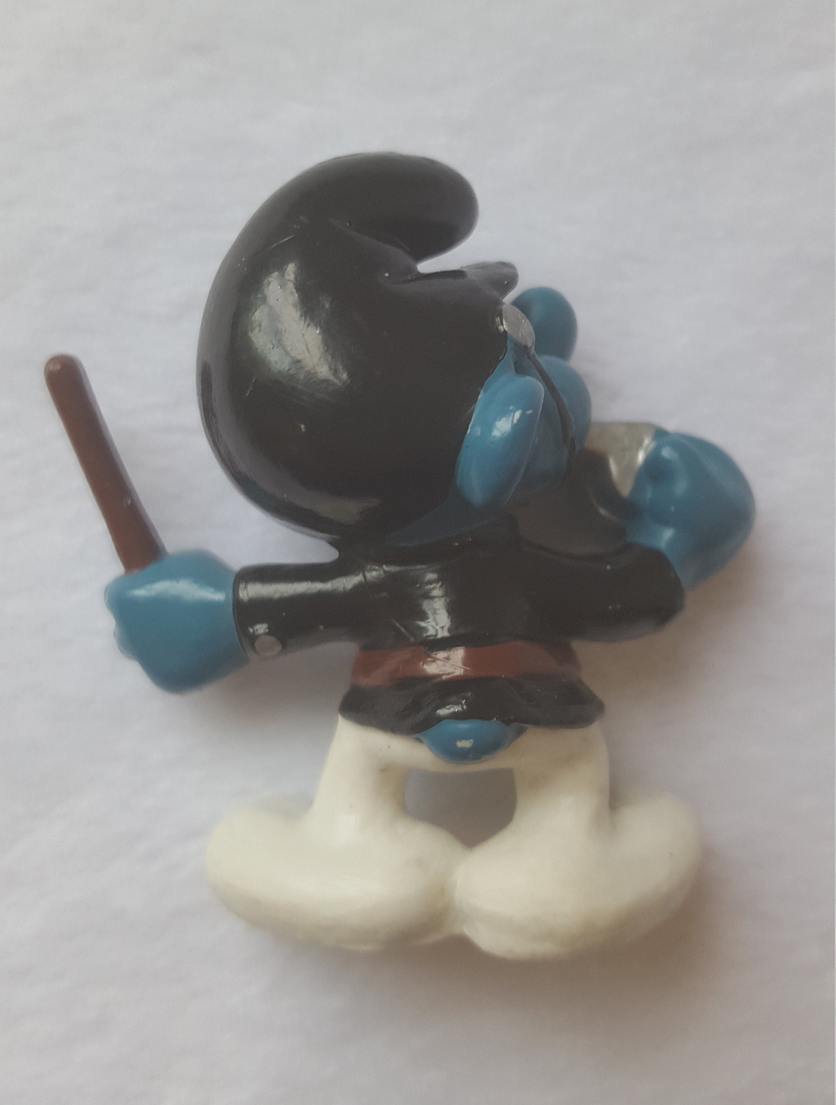 Police Officer Smurf PVC Figure, Policeman Smurf Figurine From 1981 - Etsy