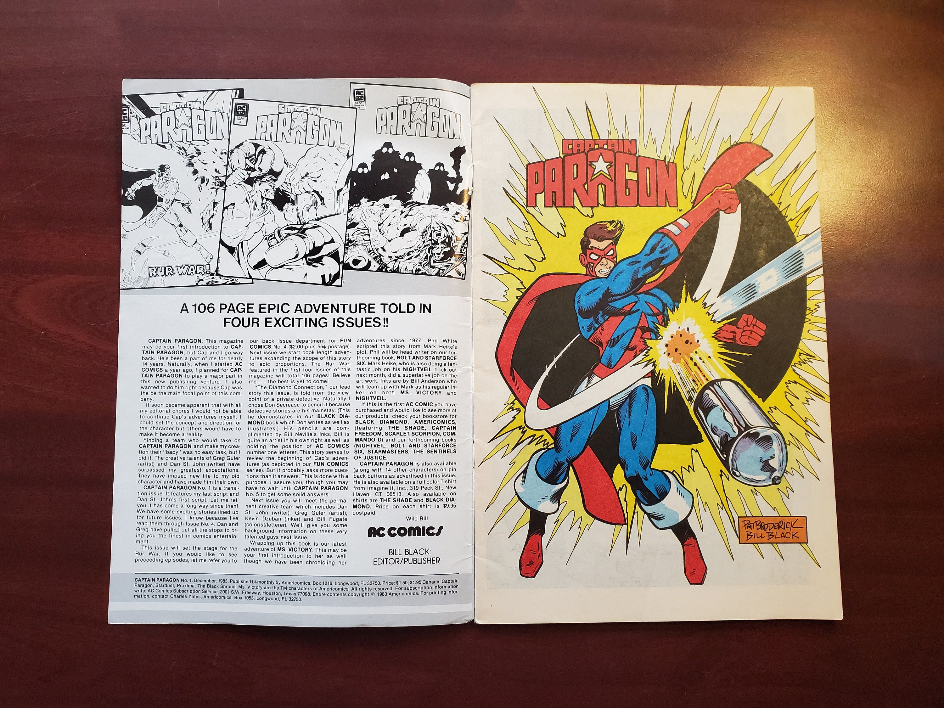 Captain Paragon 1st Issue Collector's Edition Comic Book | Etsy