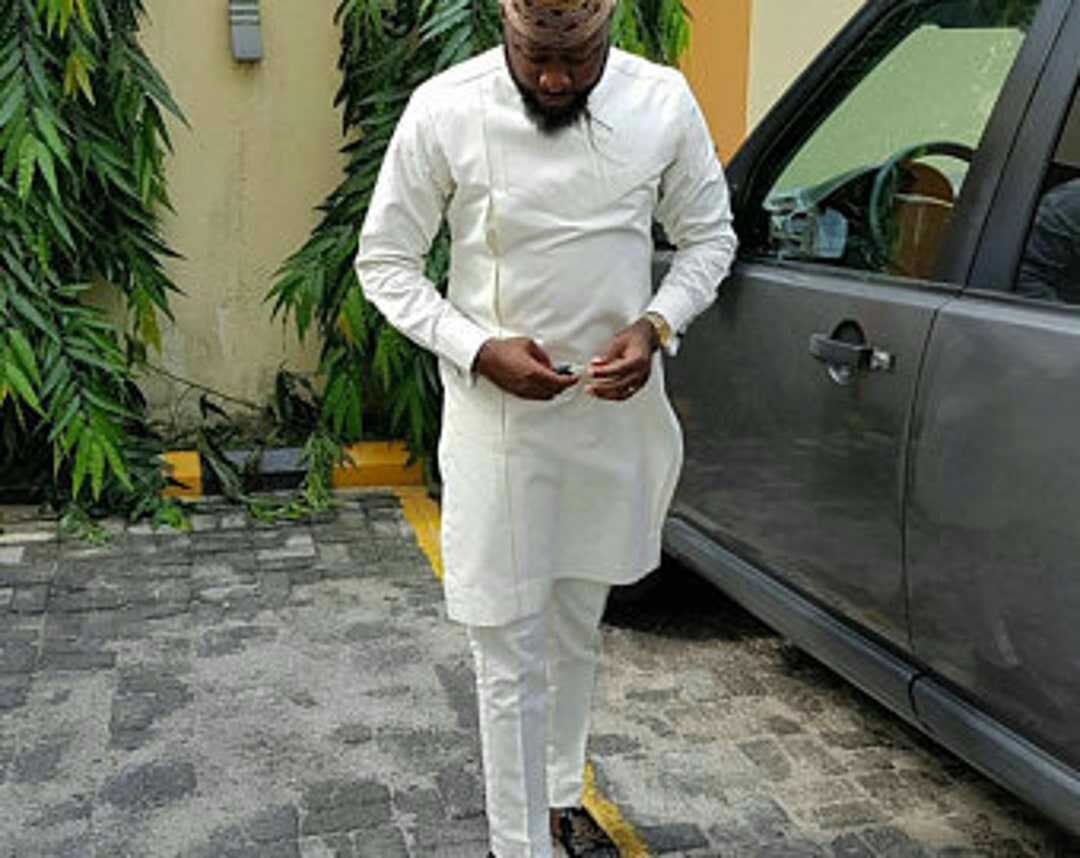 White Senator Suit, African Men Suit,dashiki Suit, African Men Clothing ...