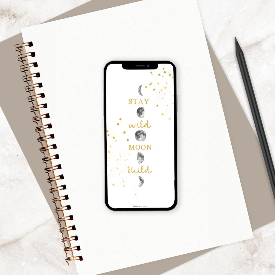 Phone Lock Screen and Home Screen Wallpaper MOON CHILD iPhone ...