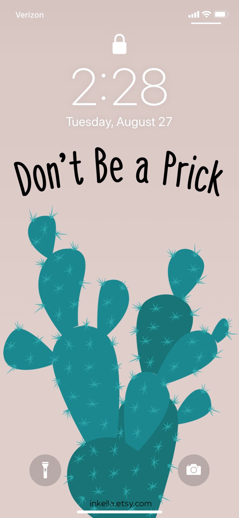 Phone Lock Screen and Home Screen Wallpaper PRICK CACTUS | Etsy