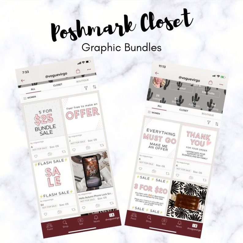 Poshmark Pink Closet Signs, Customized Boutique Signs, Organizational ...