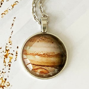 Jupiter Necklace, Space Necklace, Science Jewelry, Planet Necklace ...