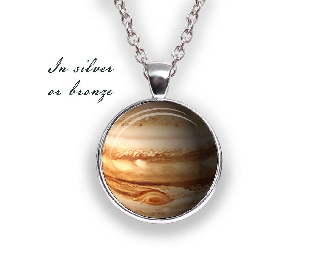 Jupiter Necklace Space Necklace Science Jewelry Planet - Etsy