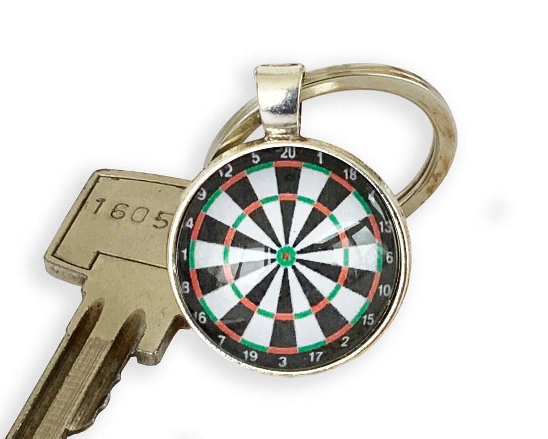 Dart Target Keychain | Sport Key Chain, Dart Player Key Ring, Dartboard ...