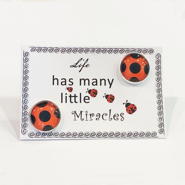 Ladybug Earrings - Etsy