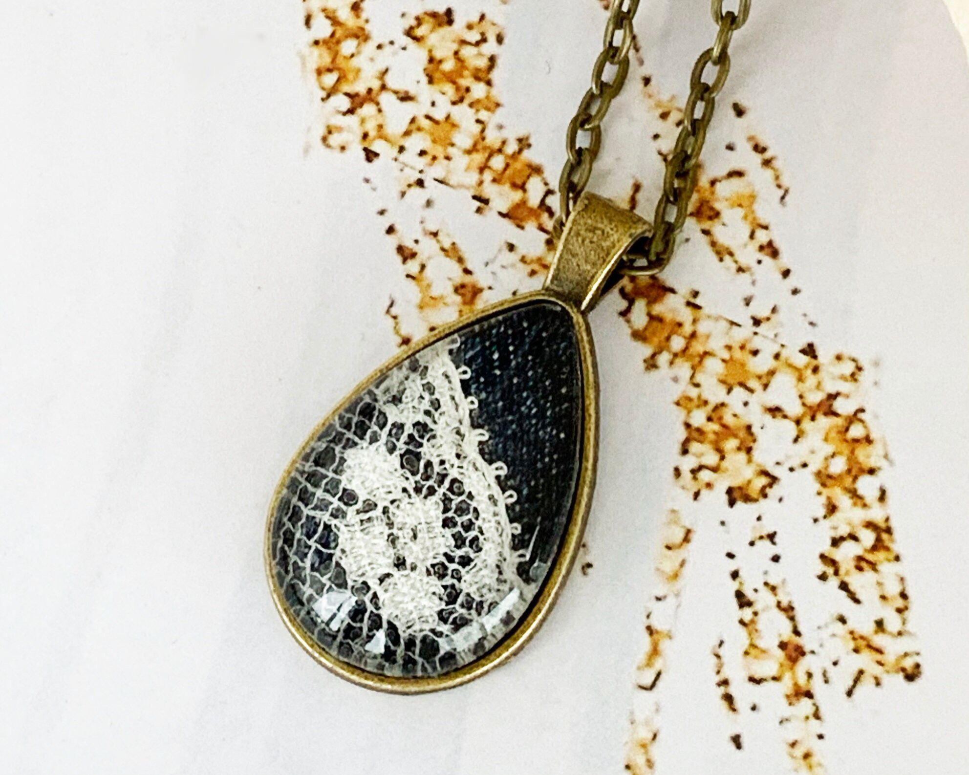 Wedding Lace Jewelry Lace Necklace 13th Anniversary Gift for | Etsy