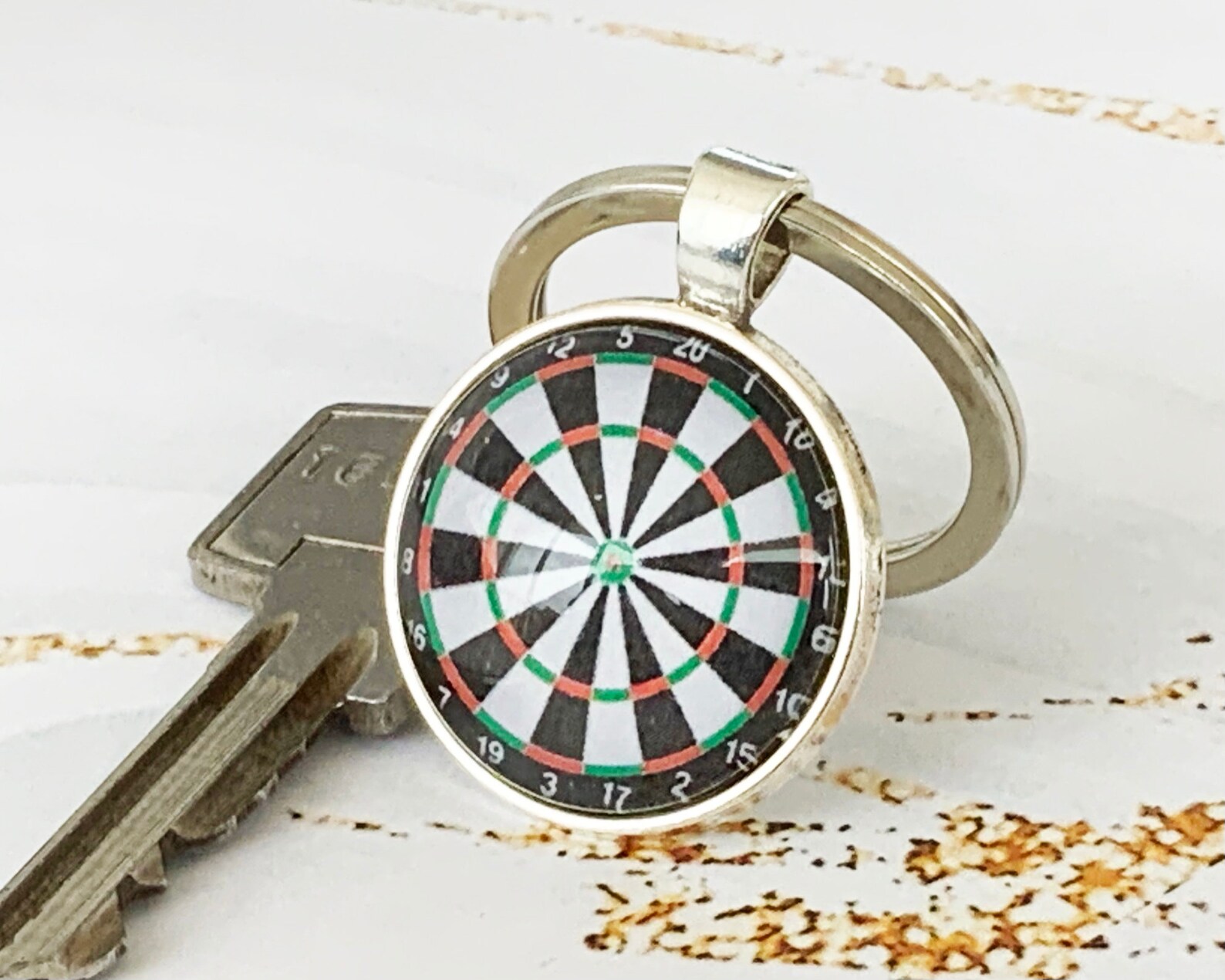 Dart Target Keychain Sport Key Chain Dart Player Key Ring | Etsy