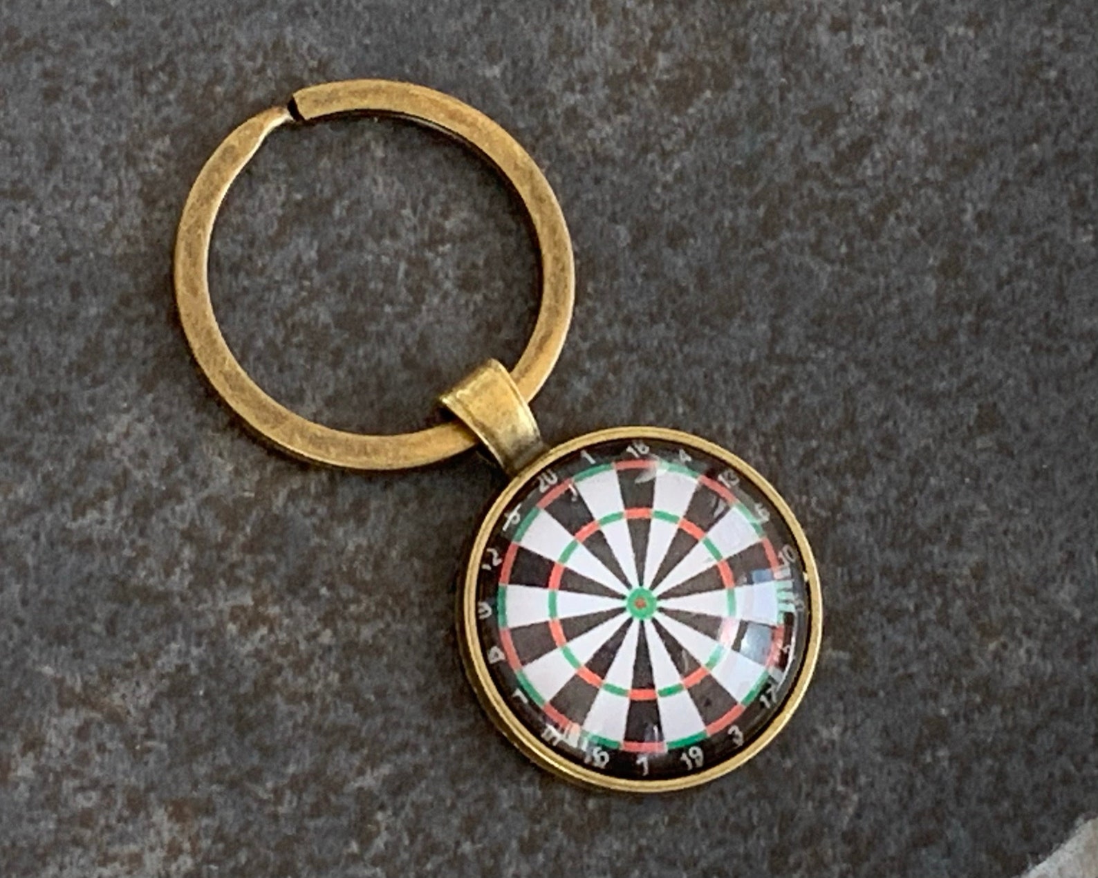 Dart target Keychain Sport key chain Dart player key ring | Etsy
