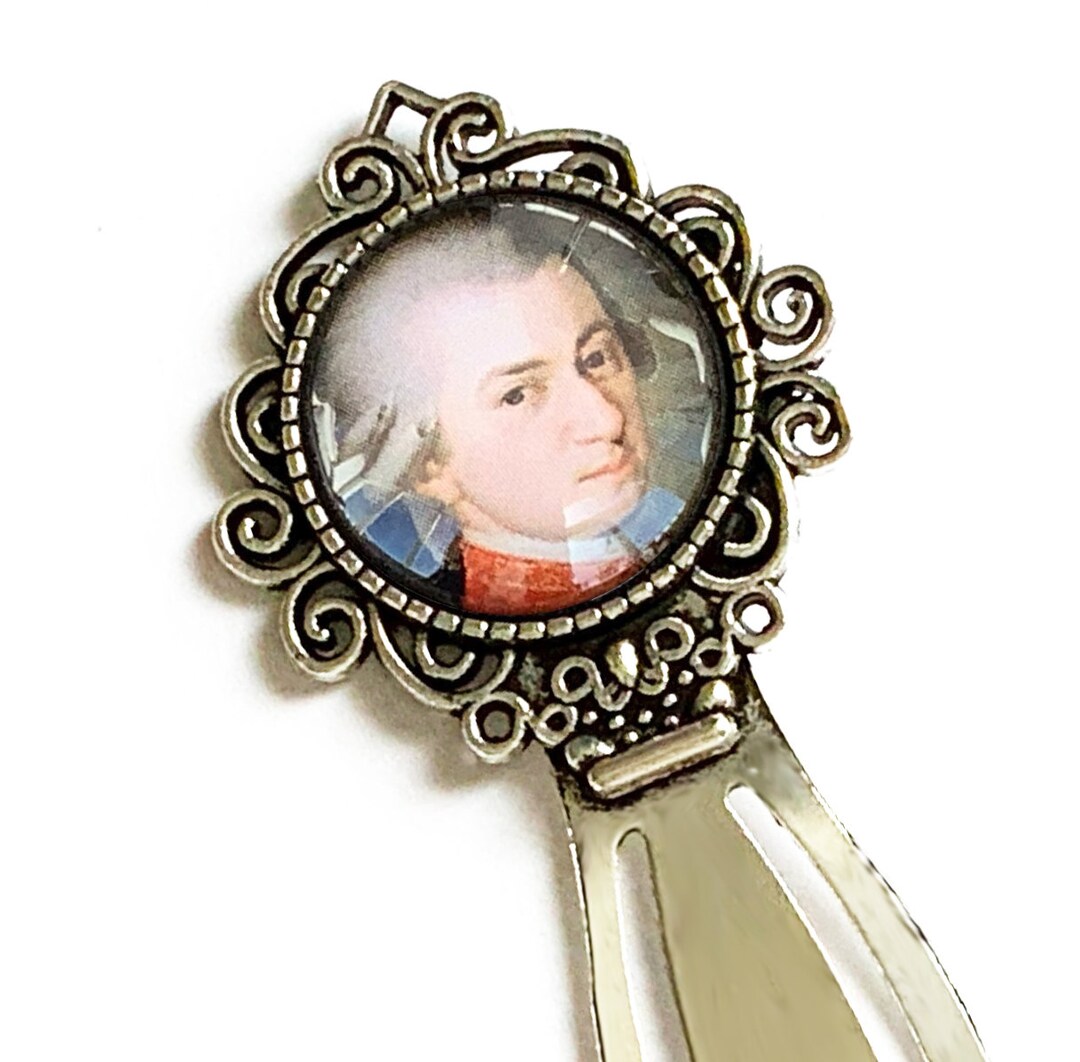 Bookmark Wolfgang Amadeus Mozart, Metal Bookmark, Reader Gift, Teachers ...