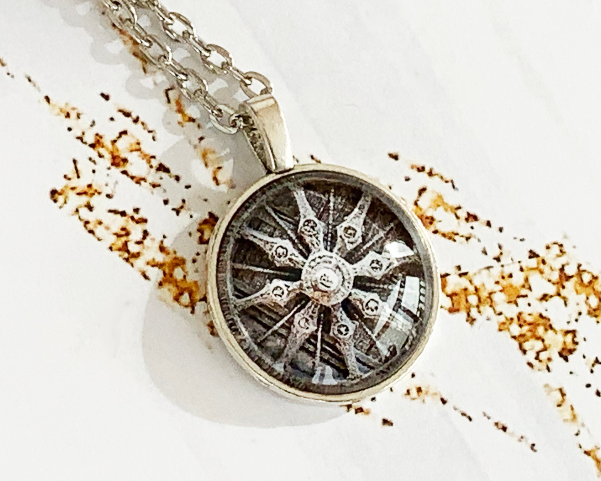 Dharma Wheel Necklace Dharma Wheel Pendant Buddhism - Etsy