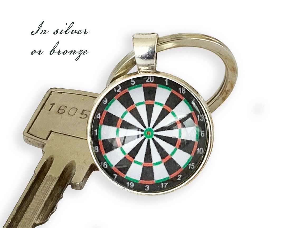 Dart Target Keychain Sport Key Chain Dart Player Key Ring - Etsy
