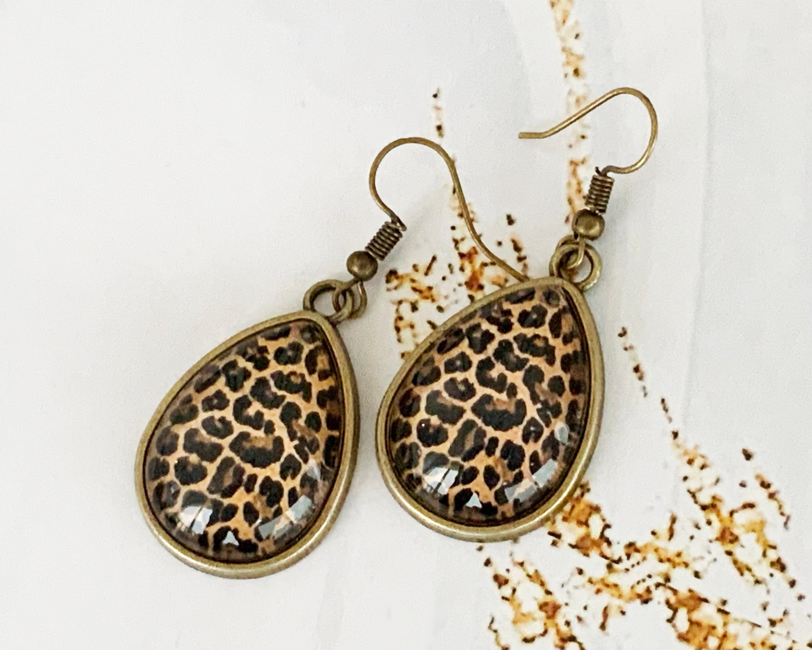 Leopard Jewelry Gift Set for Women Leopard Teardrop Necklace - Etsy
