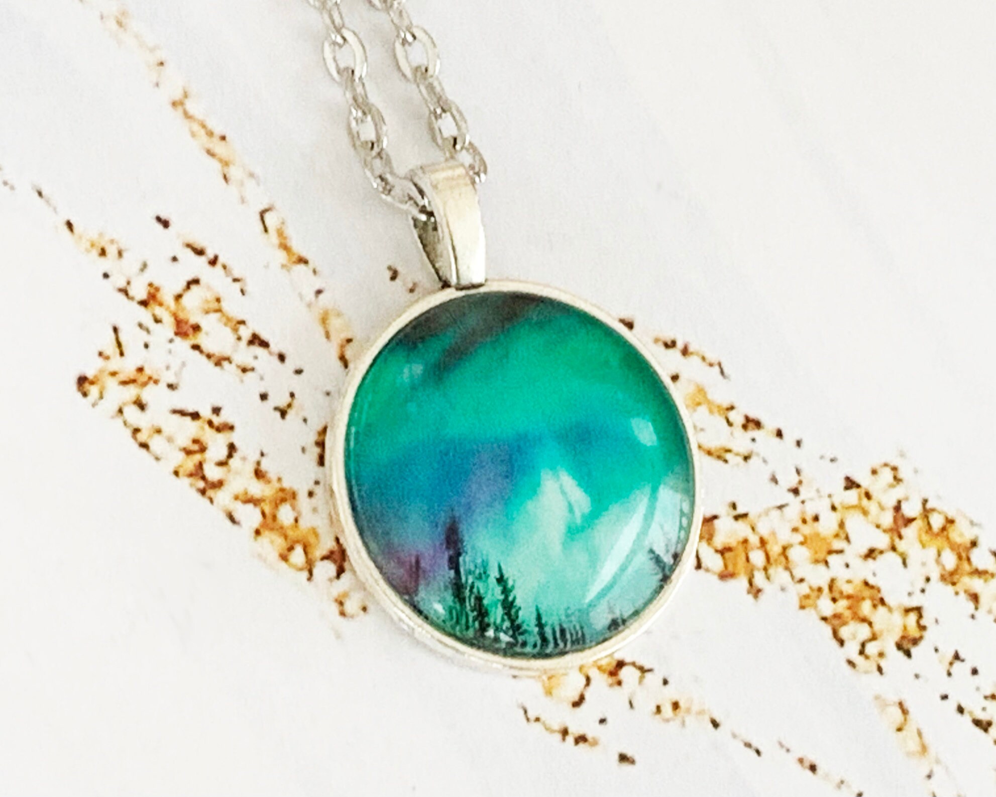 Northern Lights Necklace Northern Light Jewelry Aurora | Etsy