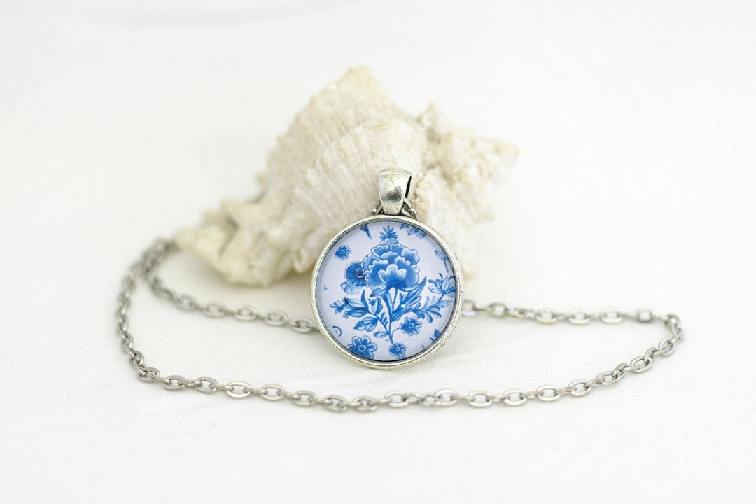 Delft Blue Necklace, Delft Blue Jewelry, Something Blue, Wedding ...