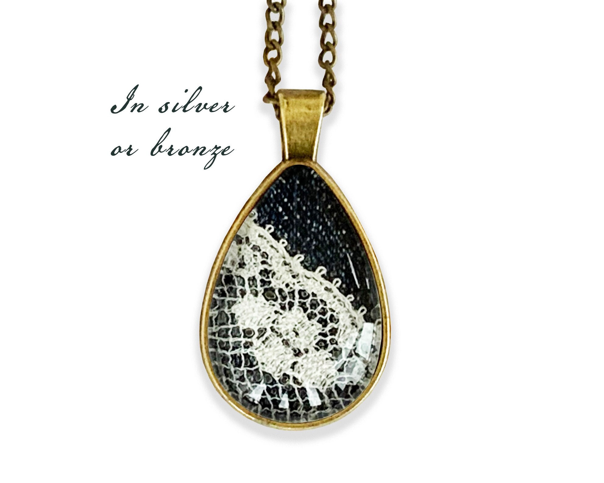 Wedding Lace Jewelry Lace Necklace 13th Anniversary Gift for | Etsy