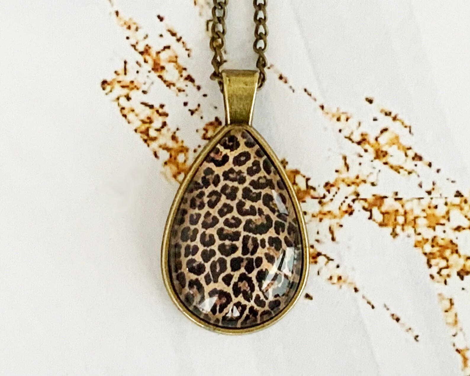 Leopard Jewelry Gift Set for Women Leopard Teardrop Necklace - Etsy