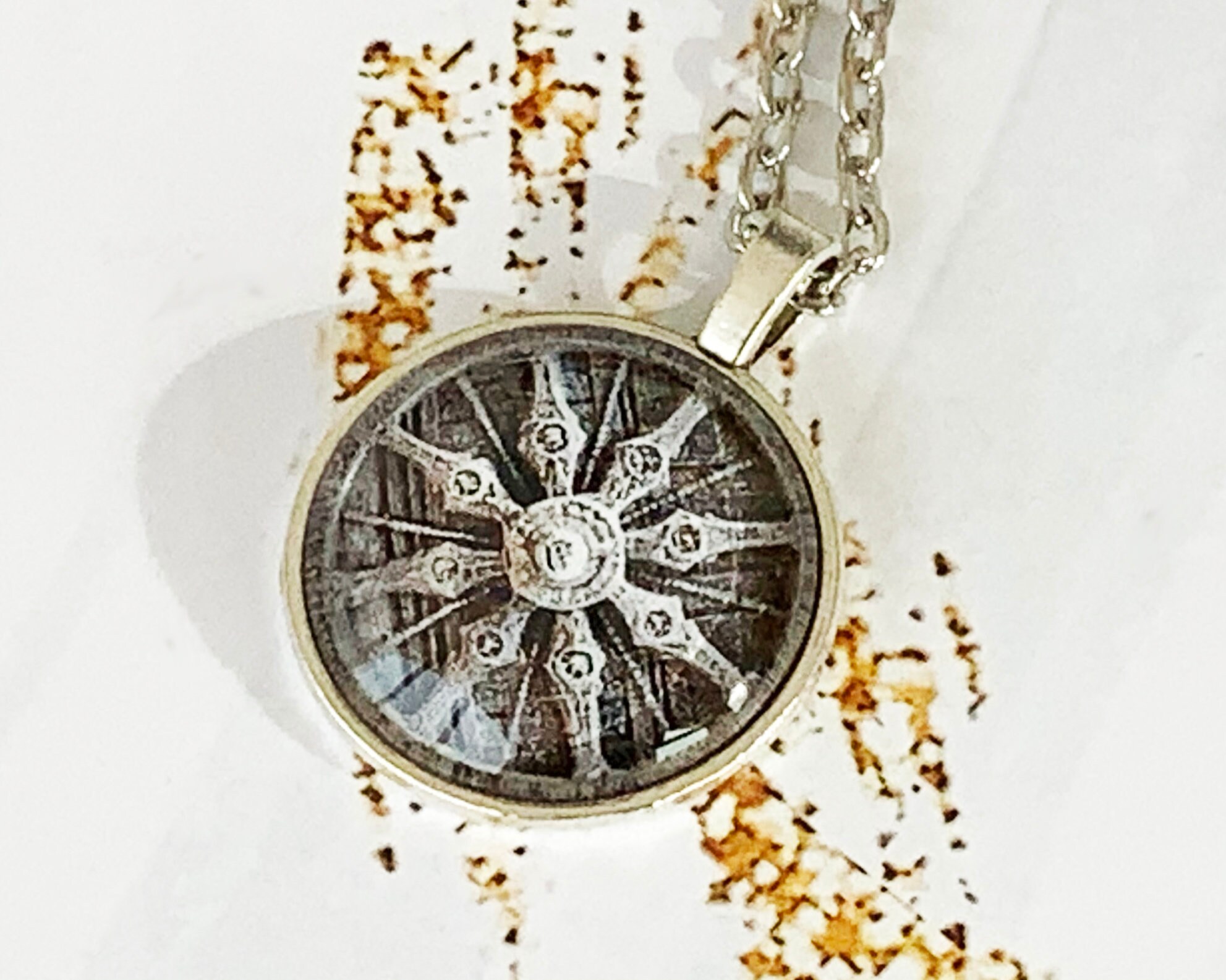 Dharma Wheel Necklace Dharma Wheel Pendant Buddhism - Etsy