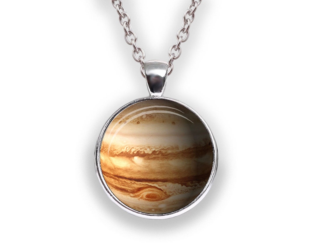 Jupiter Necklace, Space Necklace, Science Jewelry, Planet Necklace ...