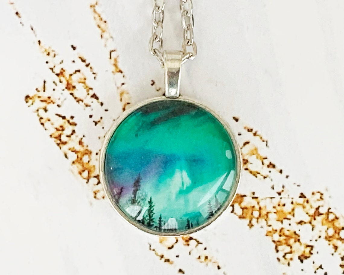 Northern Lights Necklace Northern Light Jewelry Aurora | Etsy