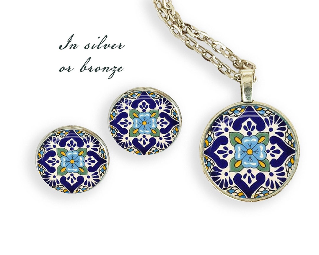 Portugal Gifts Jewelry Set for Women Portuguese Tile Necklace - Etsy