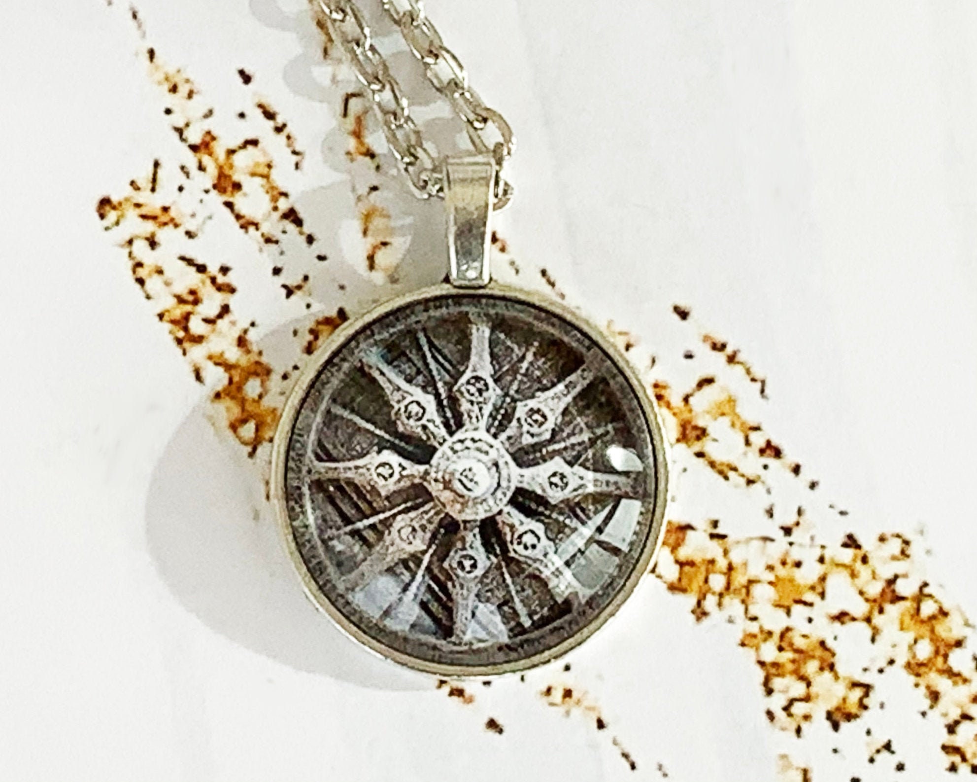 Dharma Wheel Necklace Dharma Wheel Pendant Buddhism - Etsy