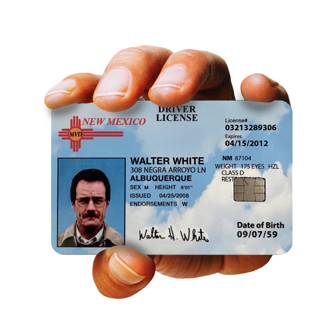 Stickiemart Walter White ID Card Skin W/ez Applicator - Etsy UK