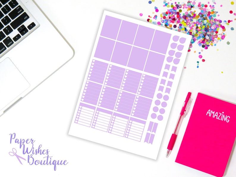 Erin Condren Planner Sticker Template Instant Download CU Etsy