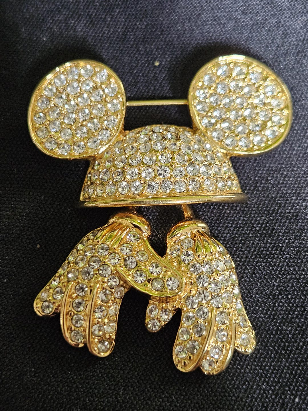 1980s Napier Disney Mickey Mouse Head and Hands Articulated Brooch ...