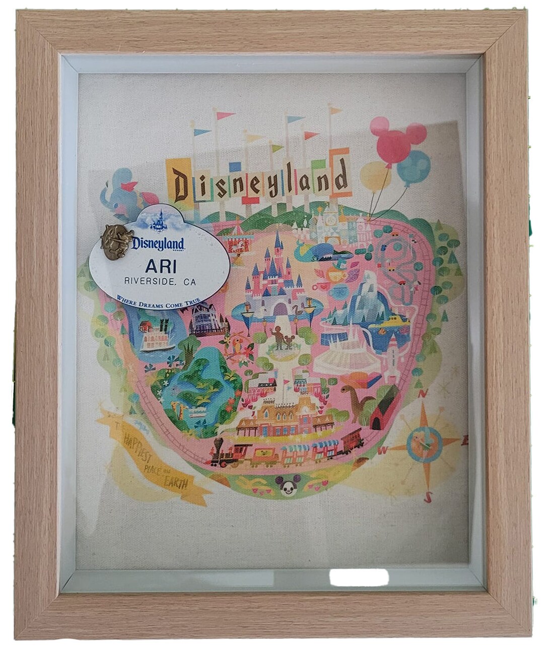 Disney Name Tag Shadow Box - Etsy
