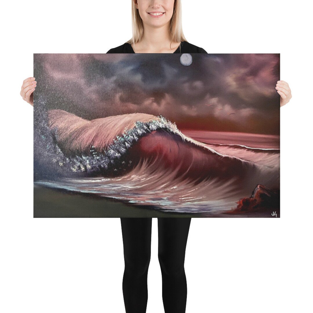 Canvas Print the Devil's Tide Premium Quality Expressionist Seascape by ...
