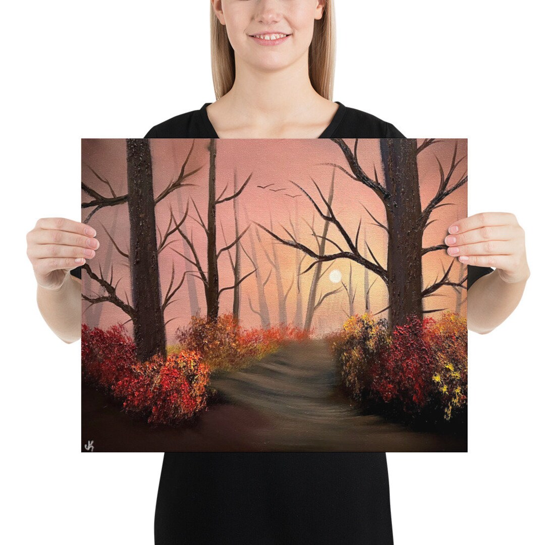 Poster Print - Desolate Autumn Path by Paintwithjosh - Etsy