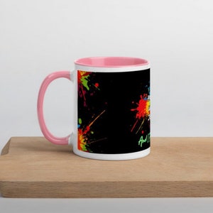 Mug - Paint With Josh Coffee Mug With Color Handle & Color Inside. 6 ...