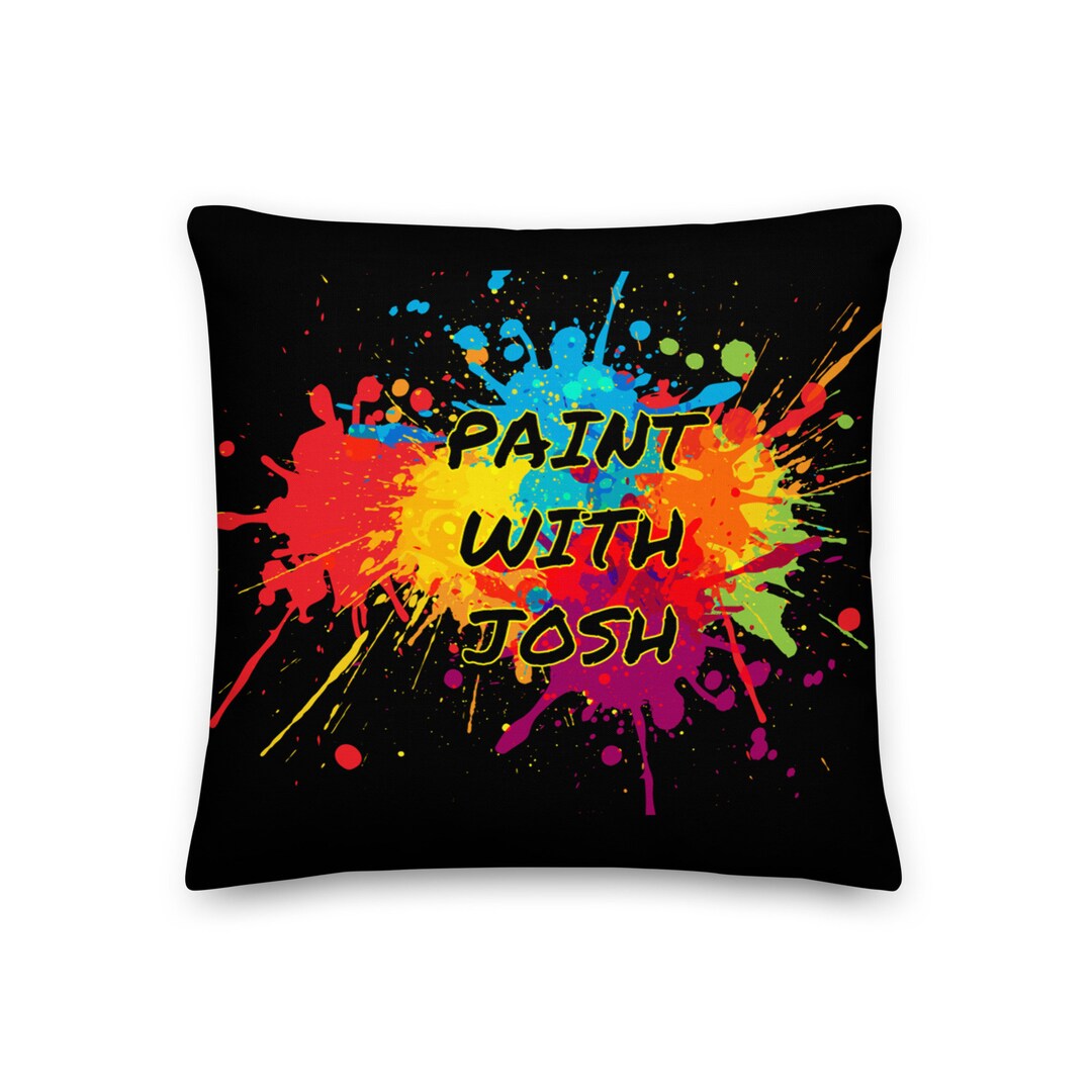 Paint With Josh High Resolution Logo on Premium Pillow by Josh Kirkham ...