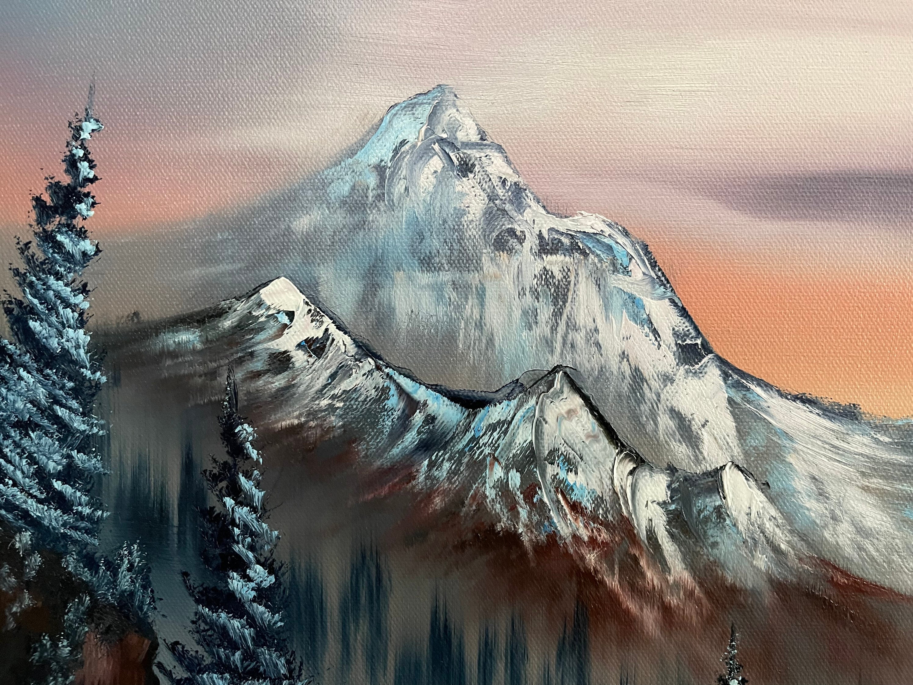 18x24 Winter Landscape Oil Painting edge of the - Etsy