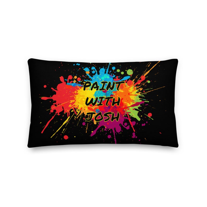 Paint With Josh High Resolution Logo on Premium Pillow by Josh - Etsy