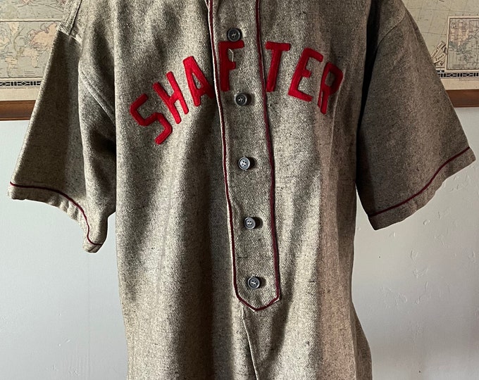 True Vintage Wool Flannel 1940's Baseball Jersey From Shafter ...