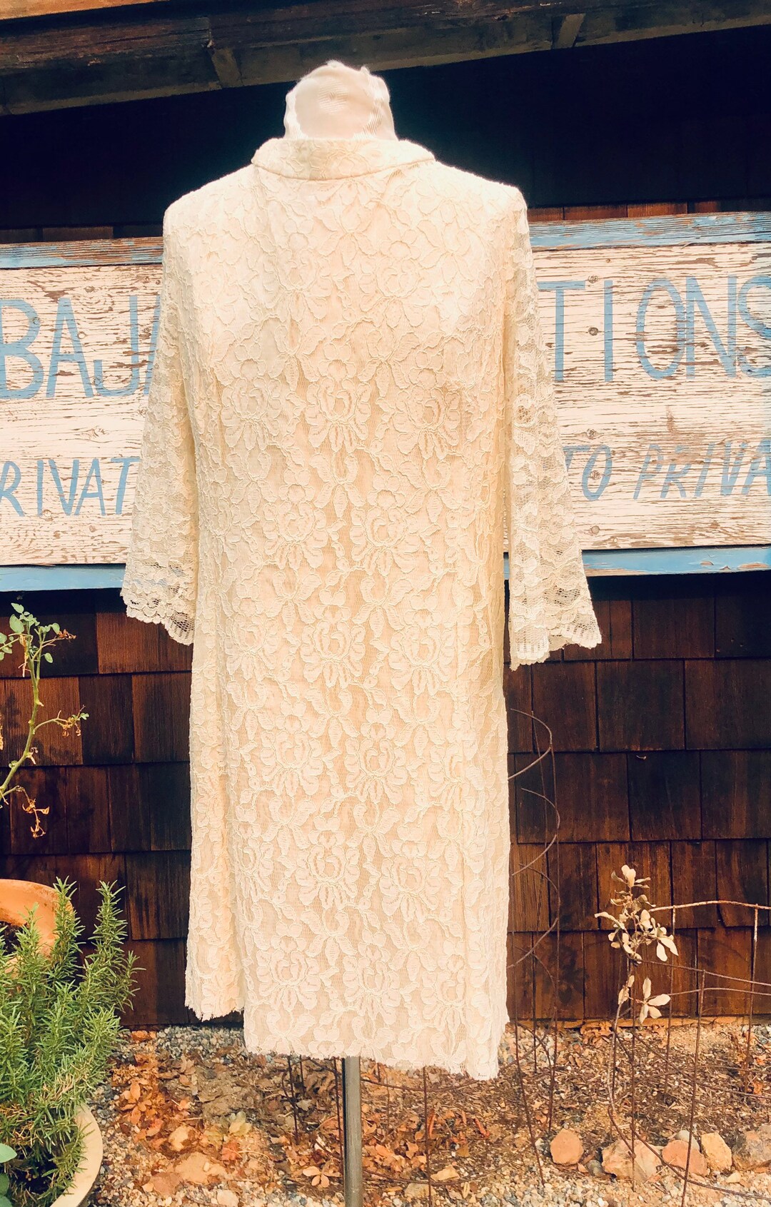 Vintage Mod White Lace Dress - Etsy