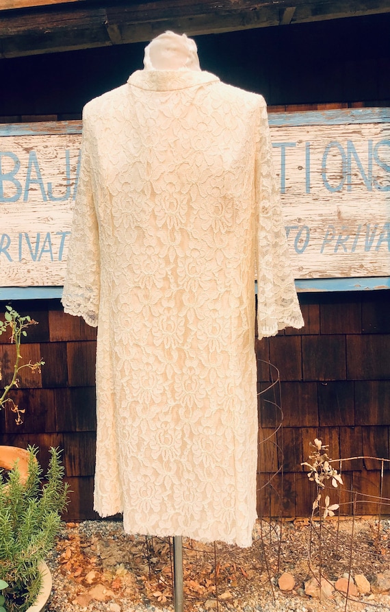 Vintage mod white lace dress - Gem