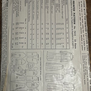 1940s Two Piece Suit Dress Pattern Mccall 7412 B32 Sz 14 - Etsy