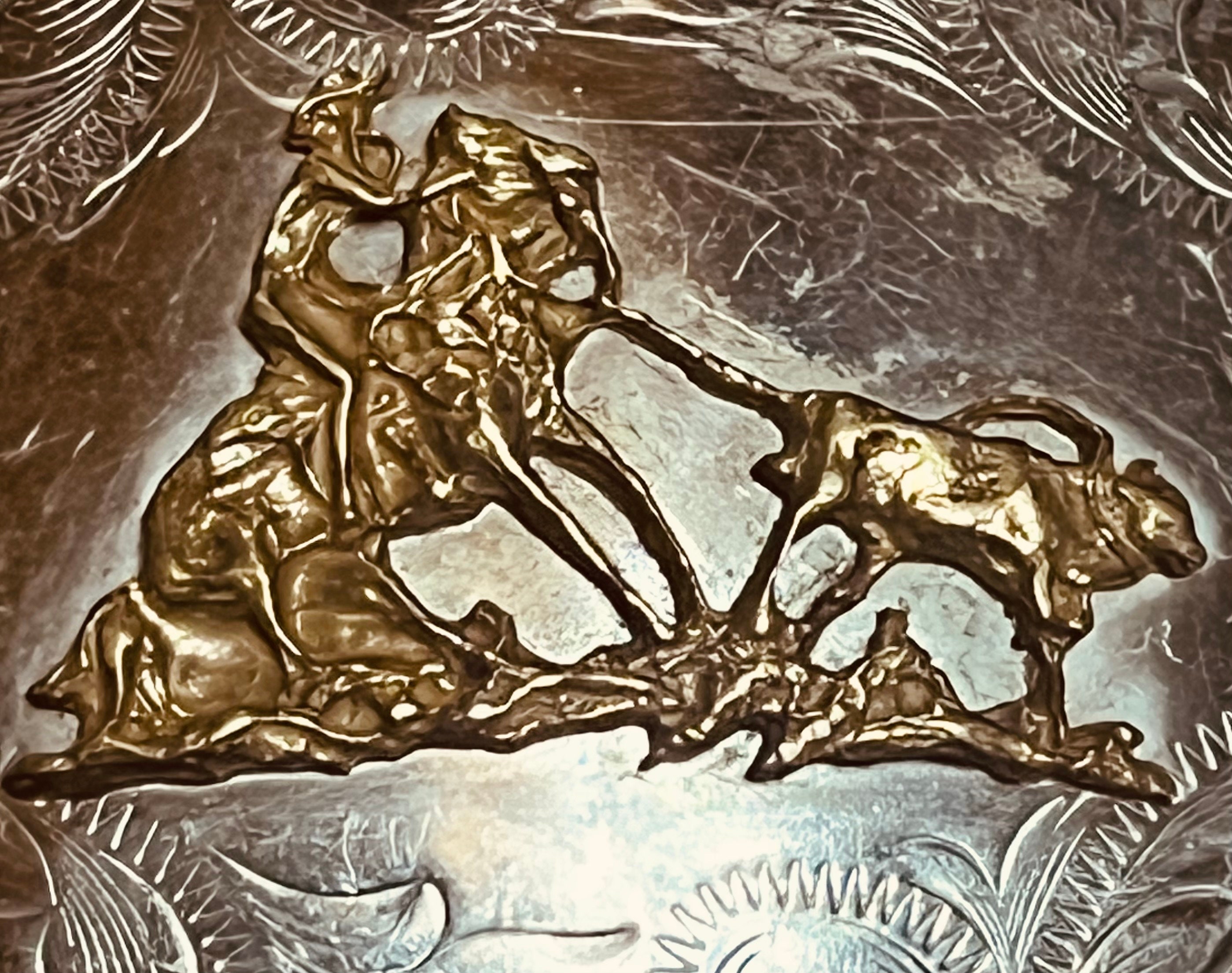 Vintage Montana Silversmith Calf Roping Western Belt Buckle - Etsy