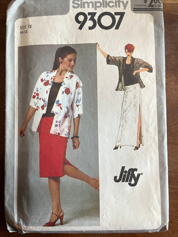 Vintage Simplicity Jiffy Pattern 9307 Tank Top Skirt in Two - Etsy