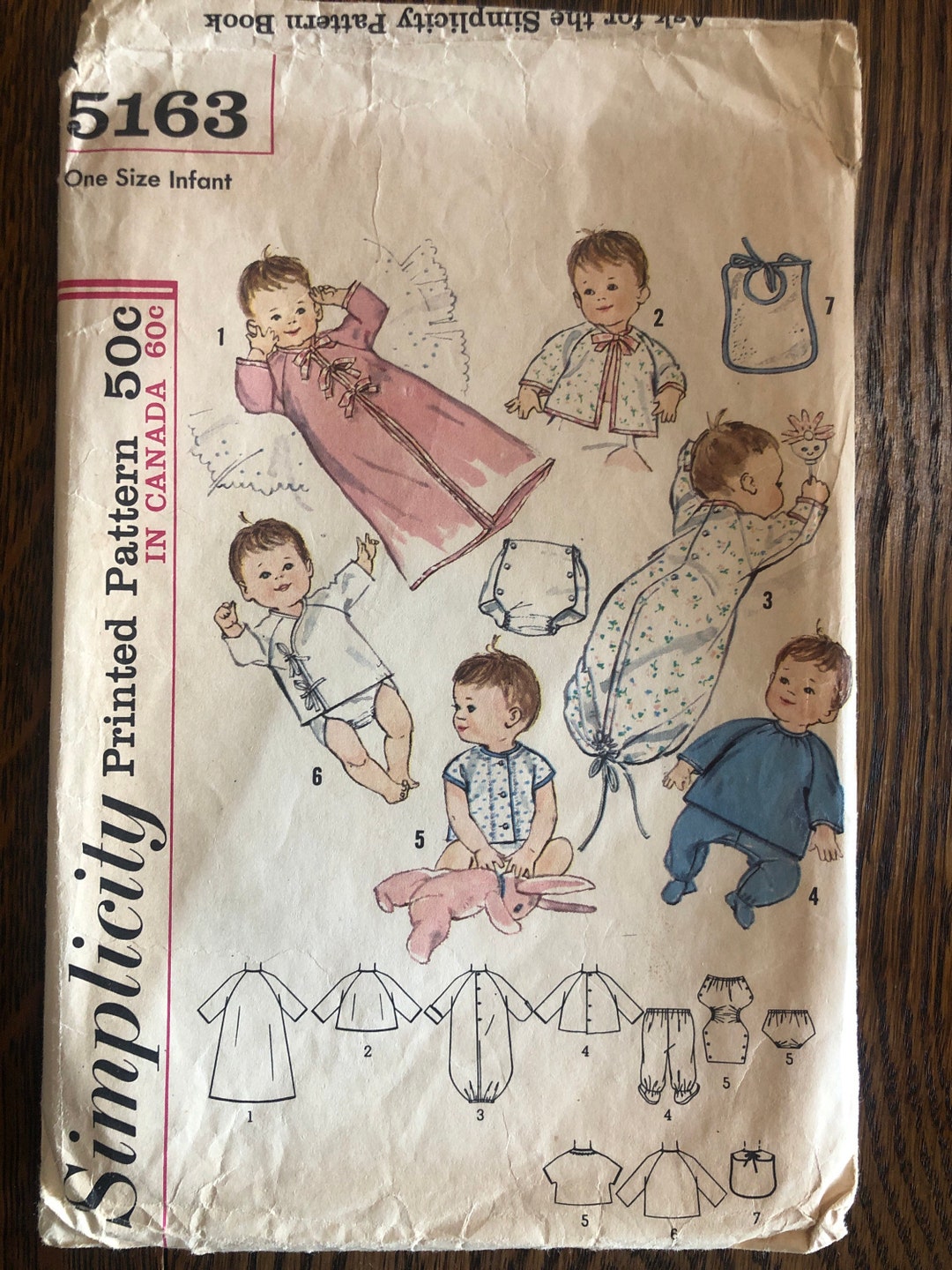 Vintage Simplicity Pattern 5163 C1969’s Infant Layette Set - Etsy