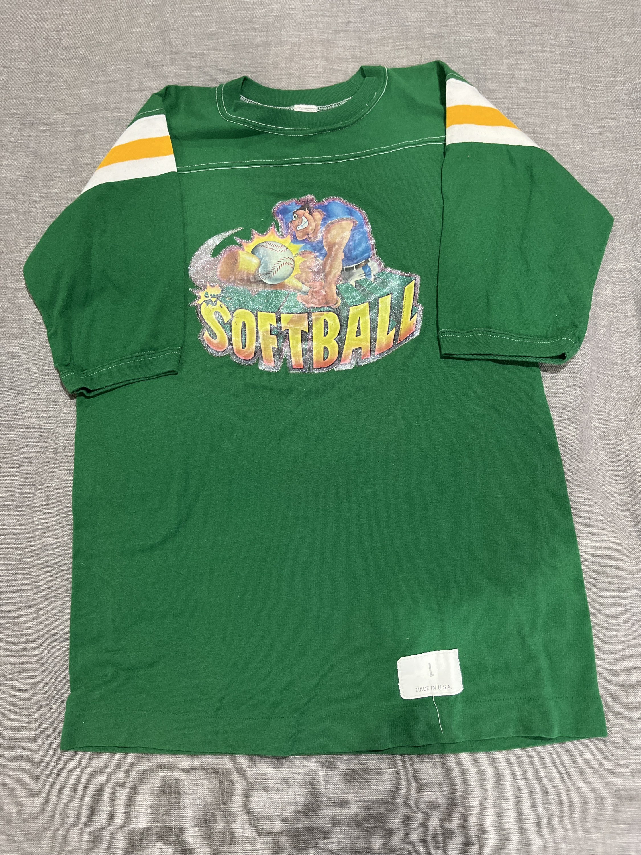 True Vintage Single Stitch 1980s Softball Raglan Sport Sleeve - Etsy