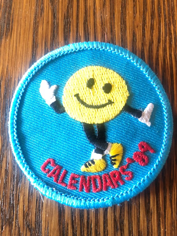 Vintage Girl Scout Calendar Patch 1989 Happy Face - Etsy
